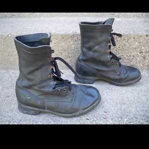 unbranded | Shoes | Vtg Combat Men Military Motorcycle Biker Boots 85 ...